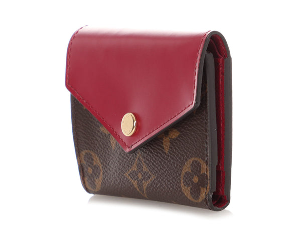 Louis Vuitton Red and Monogram Zoe Wallet - Ann's Fabulous Closeouts